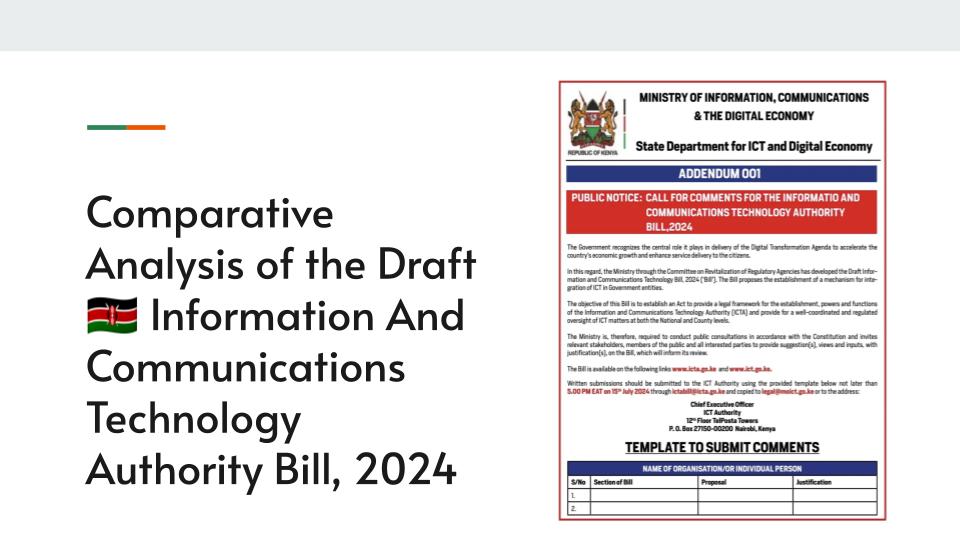 Comparative Analysis of the Draft Information And Communications ...